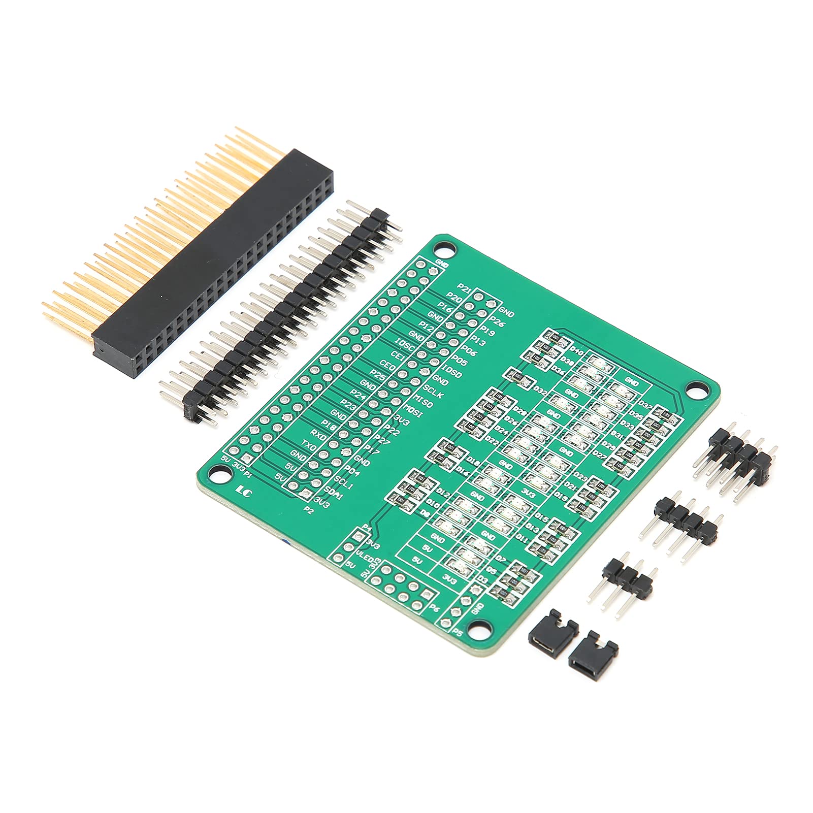 Adapter Board for Raspberry Pi, Test Board for Raspberry Pi IO Port Adapter Sensor Test Module Board for Test The Working Status