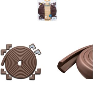 27ft edge 8 corners - bundle & save - rovingcove heftyfit edge guard (9ft edge only, coffee brown) + rovingcove heftyfit edge corner guards (18ft edge 8 corners, coffee brown)