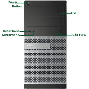 Dell Optiplex Tower Computer Gaming PC [ Intel Core i5 Processor, 8GB Ram, 128GB SSD, 1TB Hard Drive, HDMI, Wireless WiFi] AMD Radeon RX 550 4GB, Windows 10, Black (Renewed)