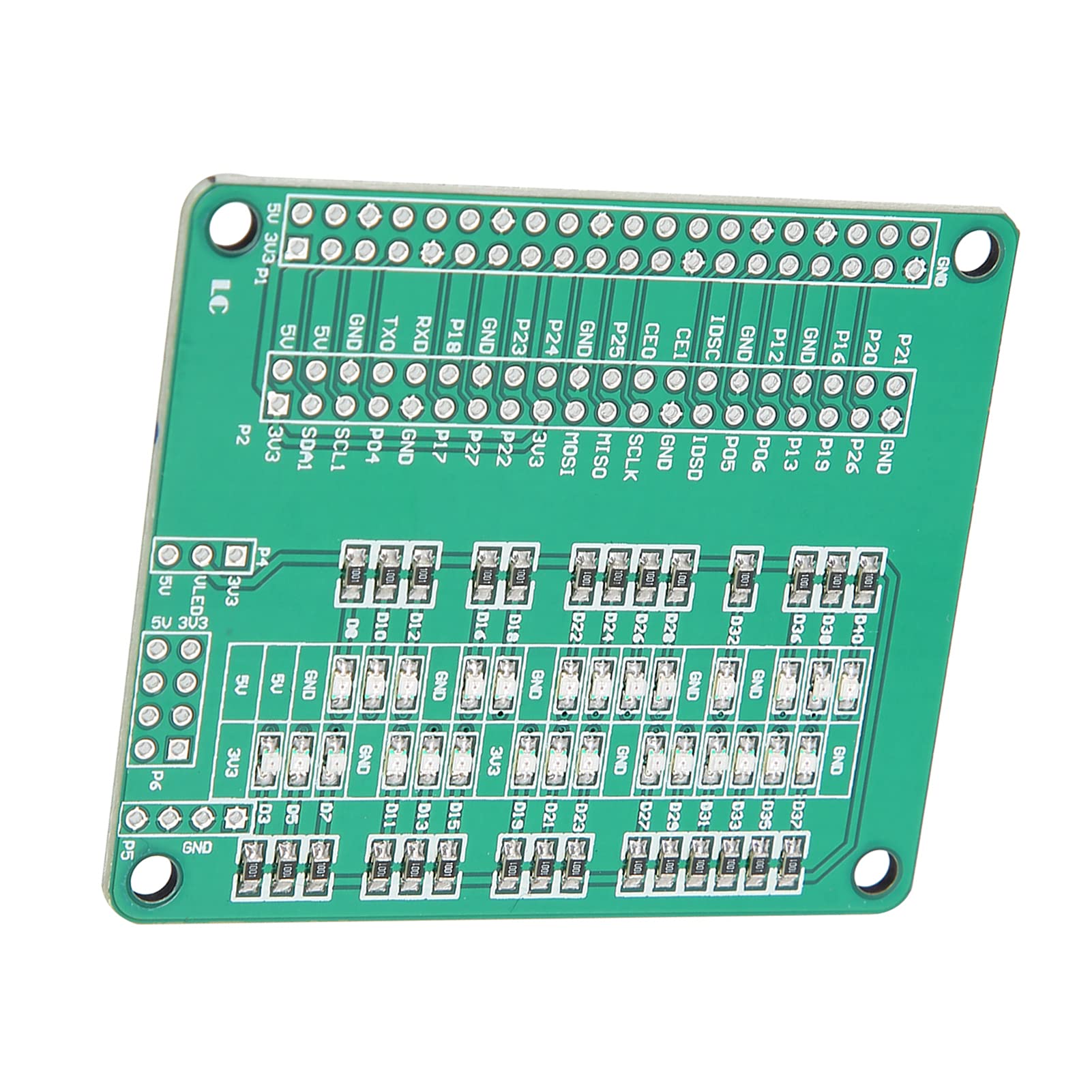 Adapter Board for Raspberry Pi, Test Board for Raspberry Pi IO Port Adapter Sensor Test Module Board for Test The Working Status