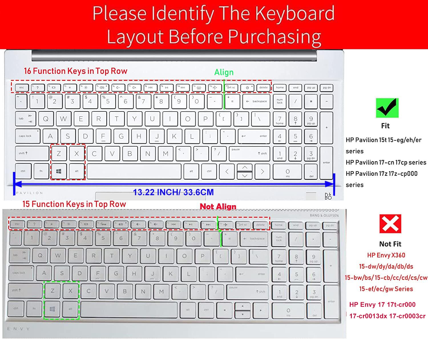 Keyboard Cover for HP Pavilion & HP Laptop 17 17z 17-cn 17-cp 17z-cp000 17-cp0010nr 17-cp0013dx 17-cp0025nr 17-cp0035cl 17-cp0076nr 17-cn1053cl cn0053 cn0273st cn0065cl cn0025nr Keyboard Skin, Pink