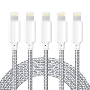 wxx 3pack 6ft phone charger cable, [mfi certified] lightning cable nylon braided iphone charger cord fast charging&syncing for iphone 14/13/12/11pro max/11pro/11/xs/max/xr/x/8/8p/7 gold