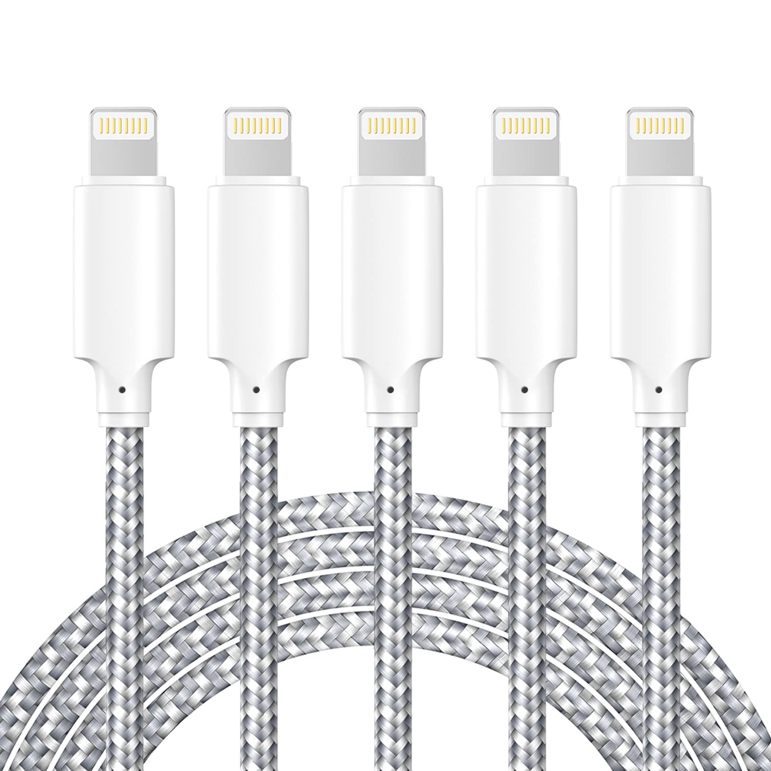 WXX 3Pack 6Ft Phone Charger Cable, [MFi Certified] Lightning Cable Nylon Braided iPhone Charger Cord Fast Charging&Syncing for iPhone 14/13/12/11Pro Max/11Pro/11/XS/Max/XR/X/8/8P/7 Gold