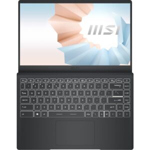 MSI Modern 14 14" Ultra Thin and Light Professional Laptop Intel Core i7-1195G7 Iris Xe 8GB 512GB NVMe SSD Win11 - Gray (B11MOU-1025)