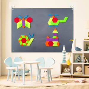 EDDJOND Shape Felt Board for Toddlers Teaching Story Board Set, Large 3.5 Ft Felt Toys Flannel Parent-Child Interactive Game Felt Board Pieces 123 PCS