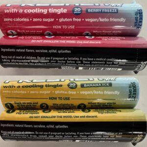 Xero Picks Freshen - Infused Flavored Toothpicks - Cooling Fresh Breath - 100 Picks - 5 Pack - Variety- polar grape, arctic chill, banana ice, berry freeze and crisp apple