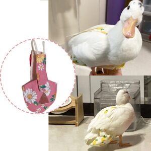 PIEITI Waterproof Call Duck Diaper for Real Ducks Clothes Nappy to Keep Home Clean, Reusable Diapers for Cole Duck with Enlarged Bag for Duck Feces Pee, Poultry Supplies(L)