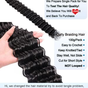 BATISI Ocean Wave Crochet Hair 30 Inch 1 Pack 1b Natural Black Deep Wave Crochet Hair Wavy Braiding Hair Curly Crochet Hair For Black Women