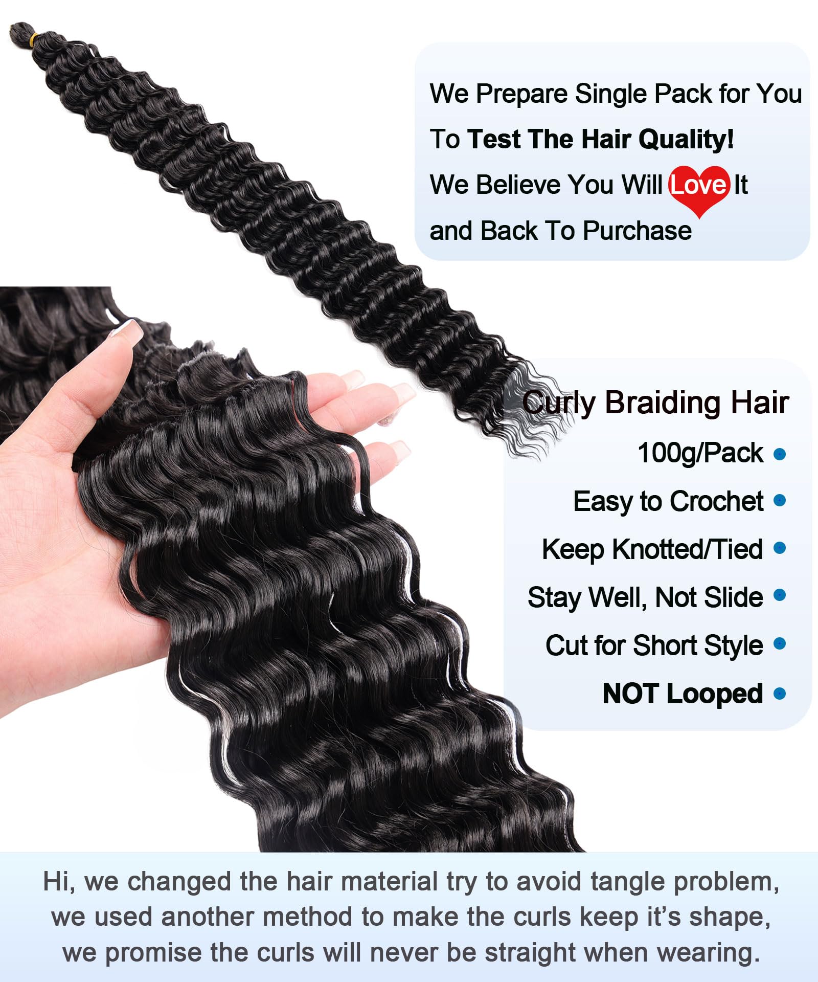 BATISI Ocean Wave Crochet Hair 30 Inch 1 Pack 1b Natural Black Deep Wave Crochet Hair Wavy Braiding Hair Curly Crochet Hair For Black Women