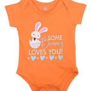 Unique Baby Unisex Some Bunny Loves You Easter Layette Set (6M, Orange)