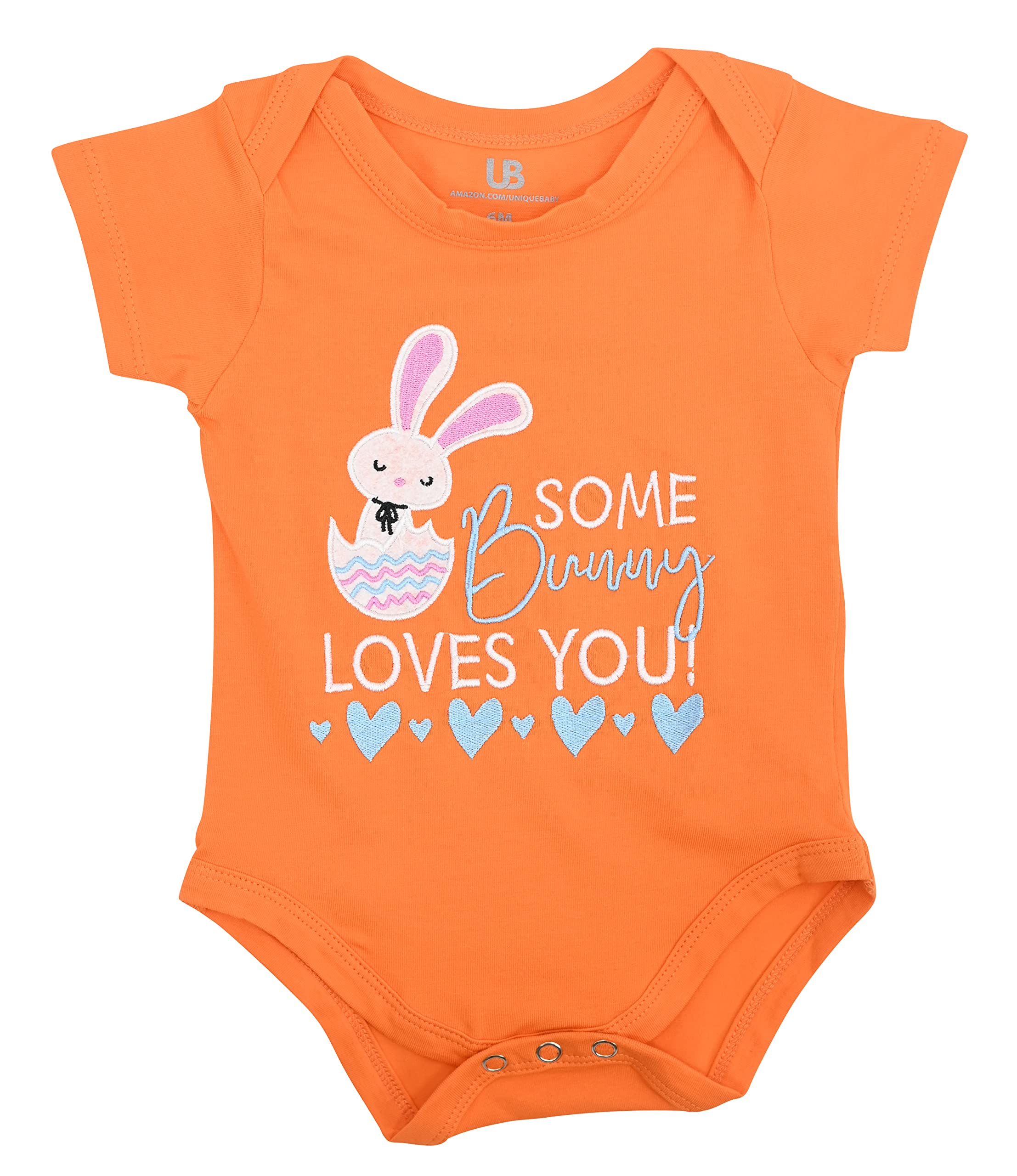 Unique Baby Unisex Some Bunny Loves You Easter Layette Set (6M, Orange)