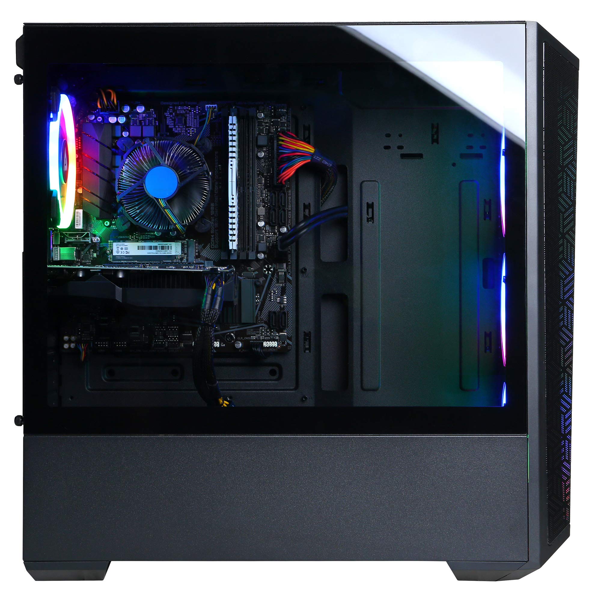 CYBERPOWERPC Gamer Xtreme Gaming PC, Intel Core i3-12100F 3.3GHz, AMD RX 6500 XT 4GB, 8GB DDR4, 500GB NVMe PCIe SSD, WiFi & Win 11 Home (GXi8800A6), Black