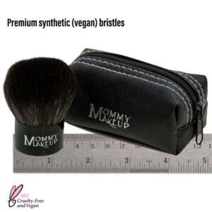 Kabuki Foundation Brush - Premium Synthetic Vegan Bristles, Soft & Compact Face Makeup Brush for Smooth & Flawless Application | Powder Foundation Brush by Mommy Makeup