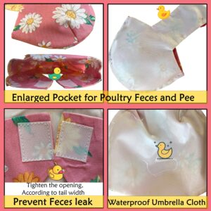 PIEITI Waterproof Call Duck Diaper for Real Ducks Clothes Nappy to Keep Home Clean, Reusable Diapers for Cole Duck with Enlarged Bag for Duck Feces Pee, Poultry Supplies(L)