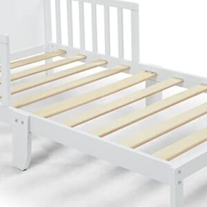 Olive & Opie Birdie Toddler Bed in White and White