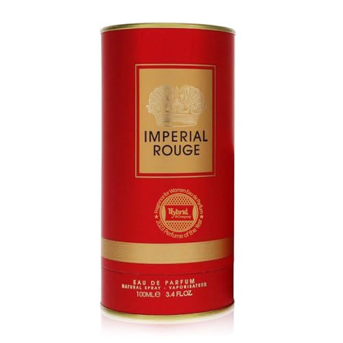 Hybrid & Company Imperial Rouge Eau De Parfum Natural Spray for Women Oud Feminine Fragrance, Long Lasting Concentrated Luxury Perfume, 3.4 Fl Oz/100 Ml