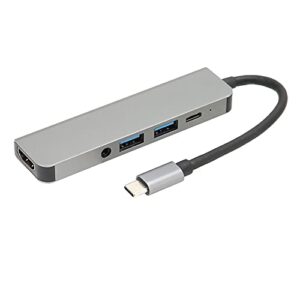 usb c dock, 5gbps aluminum alloy pd fast charging usb c hub usb3.0 spee for office for keyboard for u disk