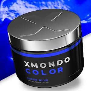 XMONDO Color Super Blue Depositing Mask & Semi-Permanent Blue Hair Dye | Infused with Bond Booster Technology & Hyaluronic Acid for Nourishment, Revitalization & Repair, Vegan Formula, 8 Fl Oz 1-Pack