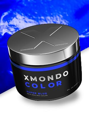 XMONDO Color Super Blue Depositing Mask & Semi-Permanent Blue Hair Dye | Infused with Bond Booster Technology & Hyaluronic Acid for Nourishment, Revitalization & Repair, Vegan Formula, 8 Fl Oz 1-Pack