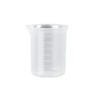 weeee clear plastic graduated measuring beaker capacity transparent kitchen laboratory plastic graduated volumetric beaker container measuring cup tool, 50ml