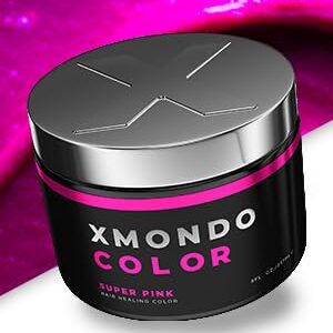 XMONDO Color Super Pink Depositing Mask & Semi-Permanent Pink Hair Dye | Infused with Bond Booster Technology & Hyaluronic Acid for Nourishment, Revitalization & Repair, Vegan Formula, 8 Fl Oz 1-Pack