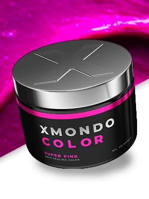 XMONDO Color Super Pink Depositing Mask & Semi-Permanent Pink Hair Dye | Infused with Bond Booster Technology & Hyaluronic Acid for Nourishment, Revitalization & Repair, Vegan Formula, 8 Fl Oz 1-Pack