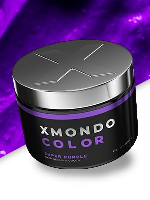 XMONDO Semi Permanent Purple Hair Color with Hyaluronic Acid, Vegetable Proteins, and Bond Boosting - 8oz