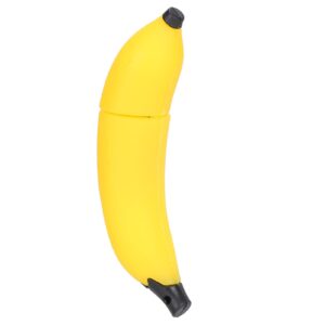 banana shape u disk, pvc+metal supports hot swappable cute flash drive for backup files or videos(#3)