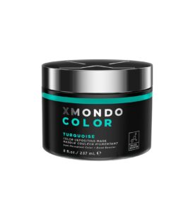 xmondo color turquoise depositing mask & semi-permanent turquoise dye | infused with bond booster technology & hyaluronic acid for nourishment, revitalization & repair, vegan formula, 8 fl oz 1-pack