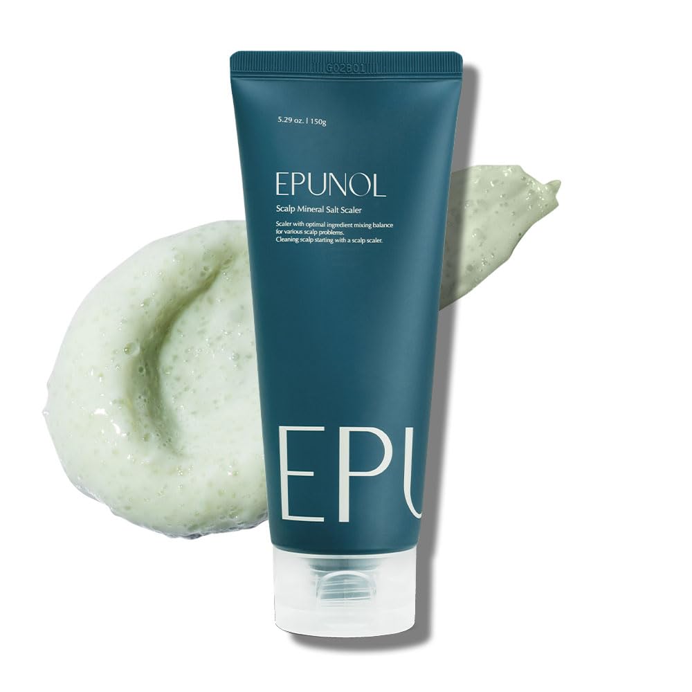 Epunol Mineral Salt Scalp Scrub, Sulfate-Free, Silicone-Free, Cooling Effect with Menthol Extract, Relieve Dry Skin and Reduce Dandruff