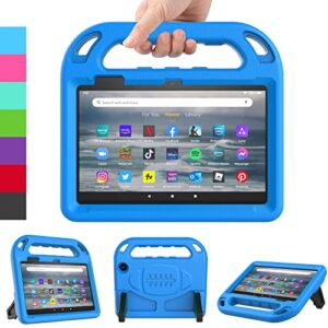 supnice kids case for all-new fire 7 (latest 12th generation 2022 release), lightweight shockproof handle with stand kid-proof case for amazon fire 7 inch tablets - blue