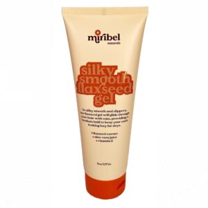 Miribel Naturals Medium Hold Flaxseed Gel for Curly and Wavy Hair | Curl Defining Styling Gel | No Buildup, No Flaking, No Crunch | Light Scent | Vegan and Cruelty-Free