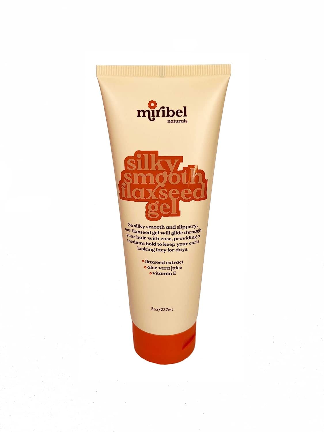 Miribel Naturals Medium Hold Flaxseed Gel for Curly and Wavy Hair | Curl Defining Styling Gel | No Buildup, No Flaking, No Crunch | Light Scent | Vegan and Cruelty-Free