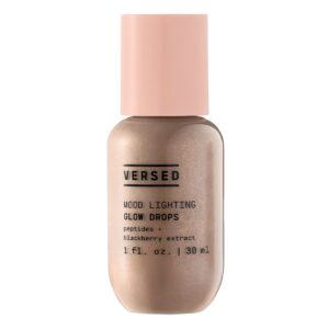 versed mood lighting luminizing glow drops, sheer bronzed - liquid highlight & bronzing drops with illuminating light-reflecting pigments - antioxidants & hydrating hyaluronic acid - vegan (1 fl oz)