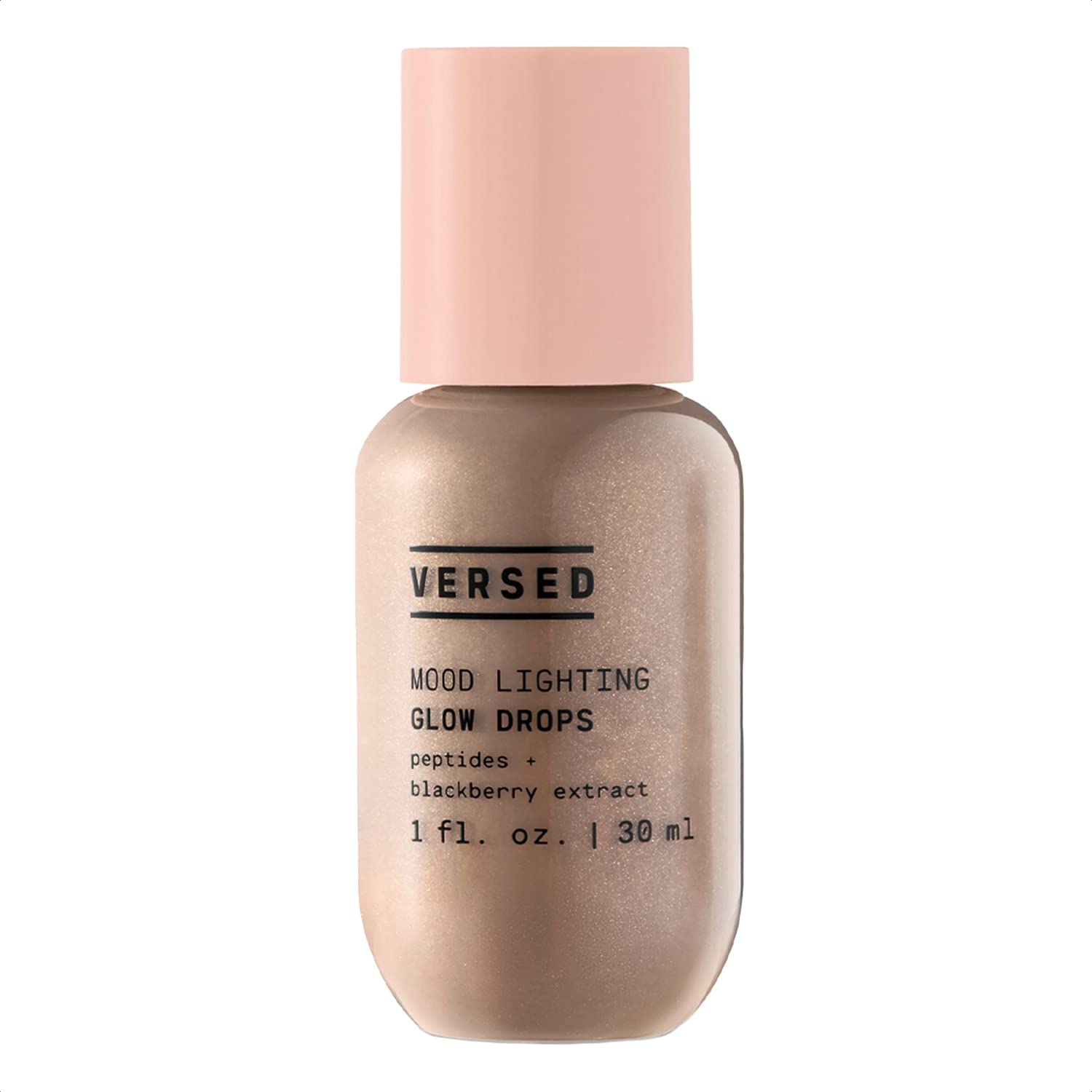 Versed Mood Lighting Luminizing Glow Drops, Sheer Bronzed - Liquid Highlight & Bronzing Drops with Illuminating Light-Reflecting Pigments - Antioxidants & Hydrating Hyaluronic Acid - Vegan (1 fl oz)