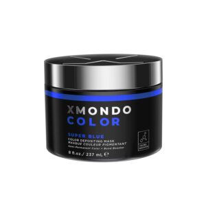 XMONDO Color Super Blue Depositing Mask & Semi-Permanent Blue Hair Dye | Infused with Bond Booster Technology & Hyaluronic Acid for Nourishment, Revitalization & Repair, Vegan Formula, 8 Fl Oz 1-Pack