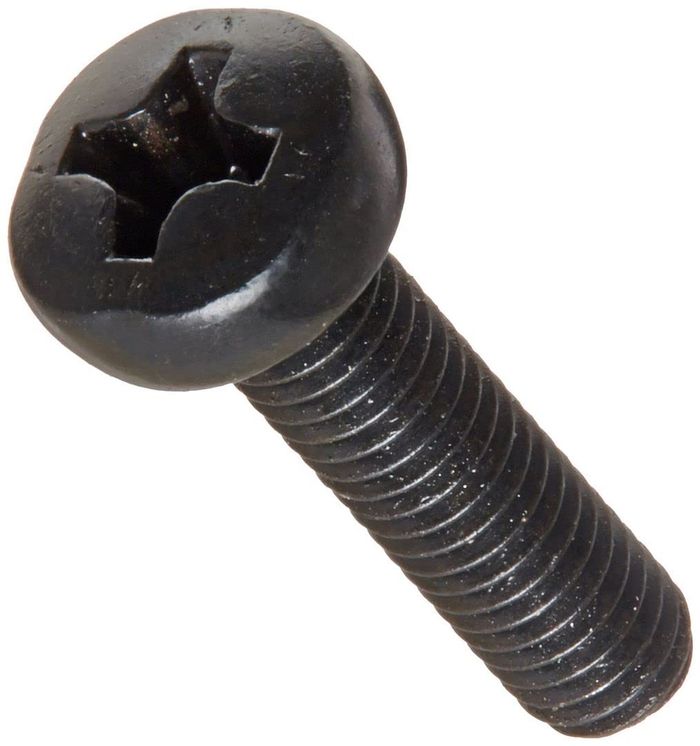 MonsterBolts - M4 x 30mm Phillips Pan Head, DIN 7985A, Alloy Steel, Black Oxide, 100 Pack