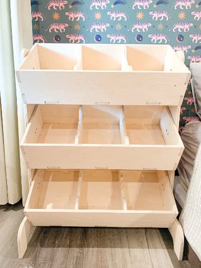 Bush Acres Montessori Organizer – Storage for Toddlers Supplies - Wooden Furniture – Playroom Storage – Playroom Organization