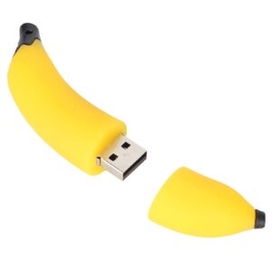 Banana Shape U Disk, PVC+Metal Supports Hot Swappable Cute Flash Drive for Backup Files or Videos(#3)