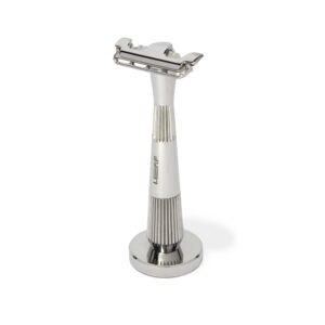 Leaf Shave | The Twig Razor & Thorn Razor Stand, Chrome - Weighted Metal Razor Stand with Non-Slip Grip