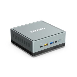 coofun um350 mini pc amd ryzen 5 3550h mini computer ddr4 16 gb ram 512 gb pcle ssd, radeon vega graphics, dual band wifi hdmi/displayport/usb-c, 2.5g rj45 lan, 4x ports usb 3.0