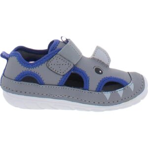 Stride Rite baby boys Soft Motion Splash Water Shoe, Grey Shark, 5.5 Wide Toddler US