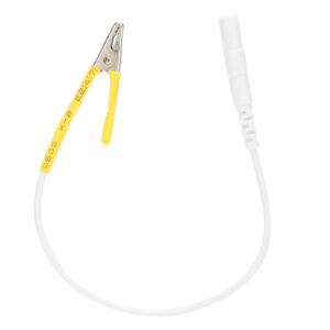 Electrode Cable, 20pcs / Bag Clip Electrode Wires Cable for Massage Machine Yellow