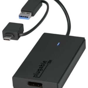 Plugable USB to DisplayPort Adapter. Connect one or More to Any Mac or Windows System to add Extra displays up to 1920x1080 60hz. USB C and A