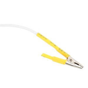 Electrode Cable, 20pcs / Bag Clip Electrode Wires Cable for Massage Machine Yellow