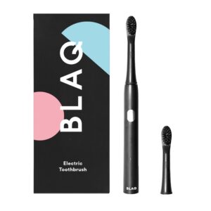 blaq electric toothbrush for adults and kids - rechargeable sonic toothbrush with a replacement head - long lasting battery electronic toothbrush - lightweight ipx7 waterproof toothbrush electric