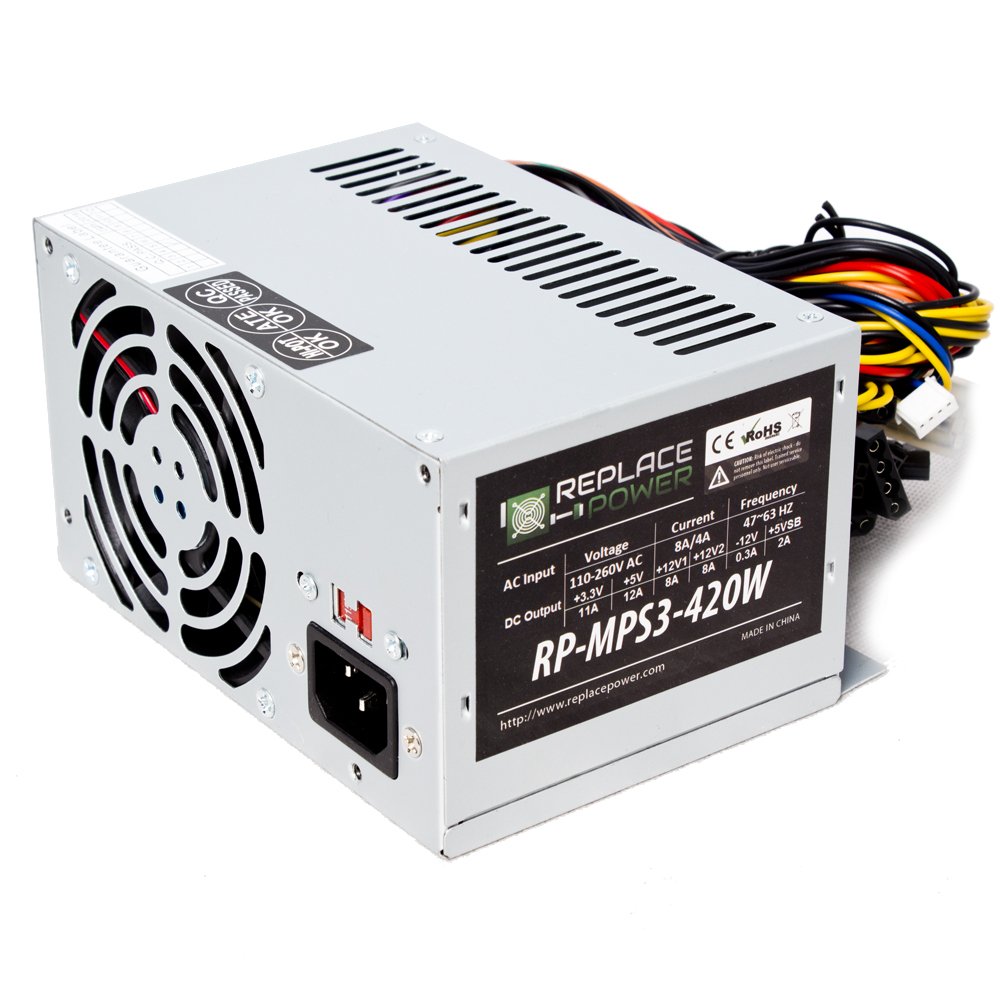 Replace Power® Supply for Bestec ATX-300-12E Rev D1R ATX-300-12Z DDR 300 Watt