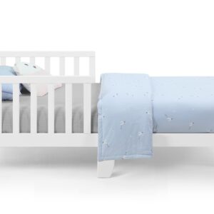 Olive & Opie Birdie Toddler Bed in White and White