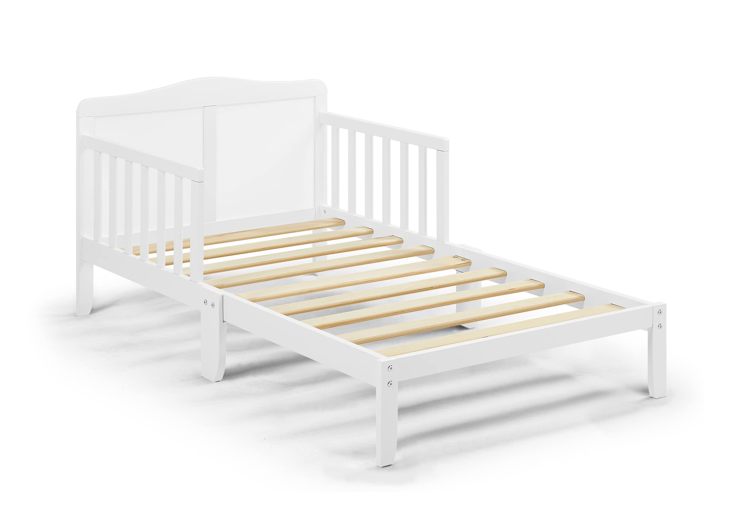 Olive & Opie Birdie Toddler Bed in White and White