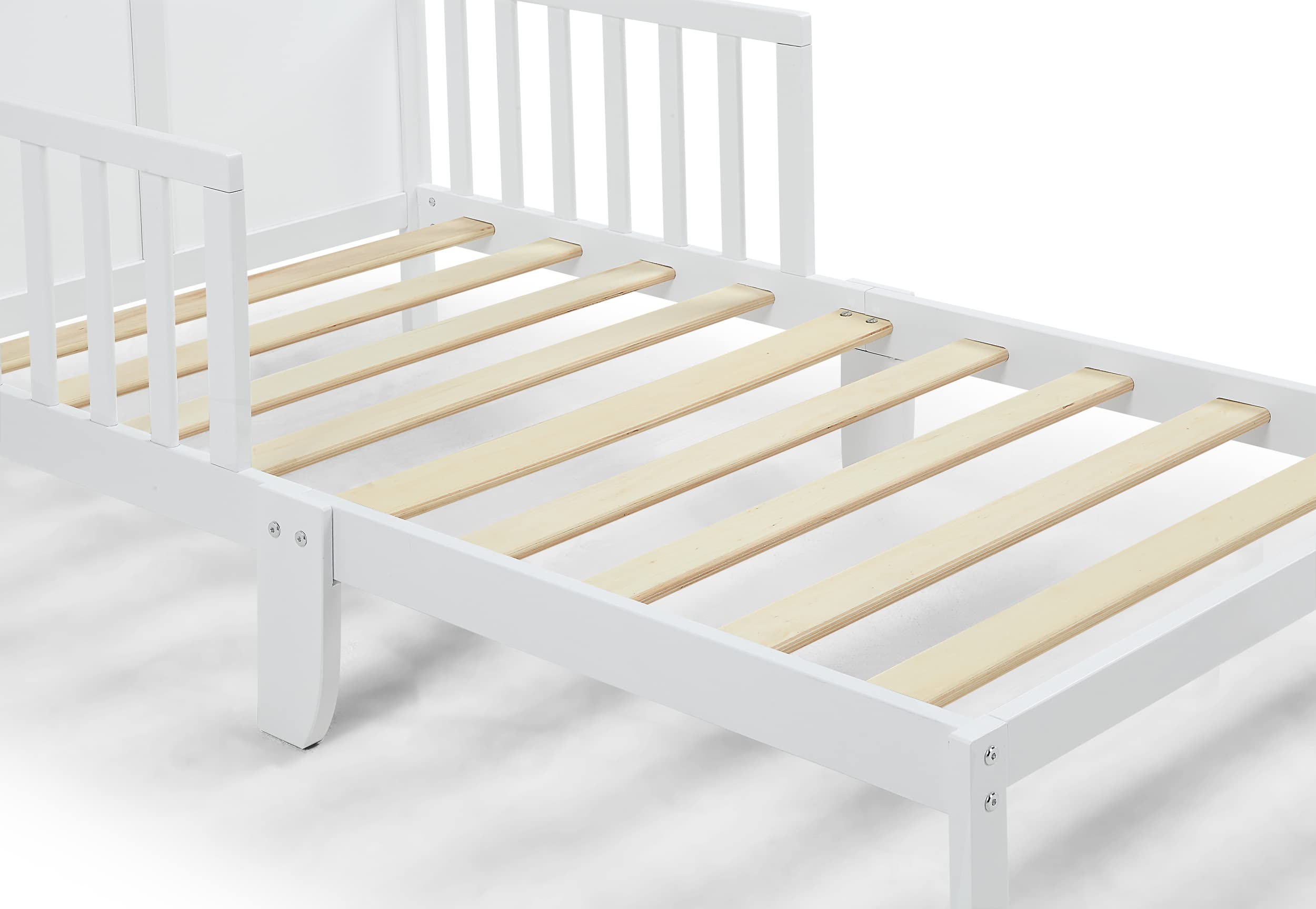 Olive & Opie Birdie Toddler Bed in White and White